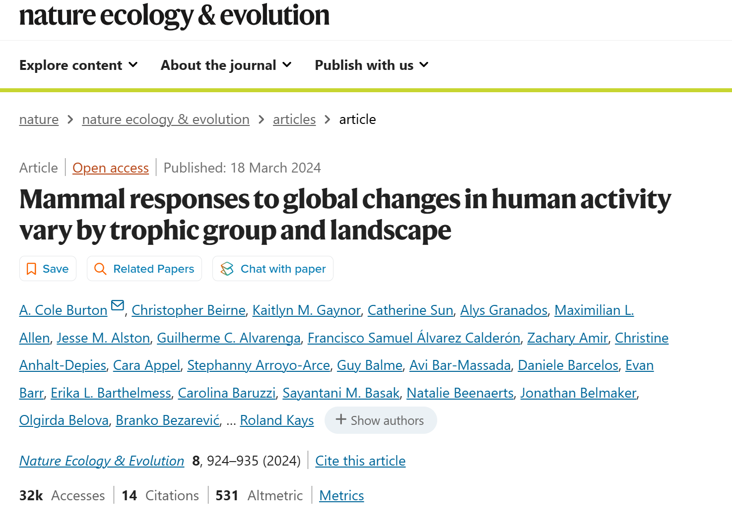 New Research from Athens Urban Wildlife Project – Kohl Wildlife Lab